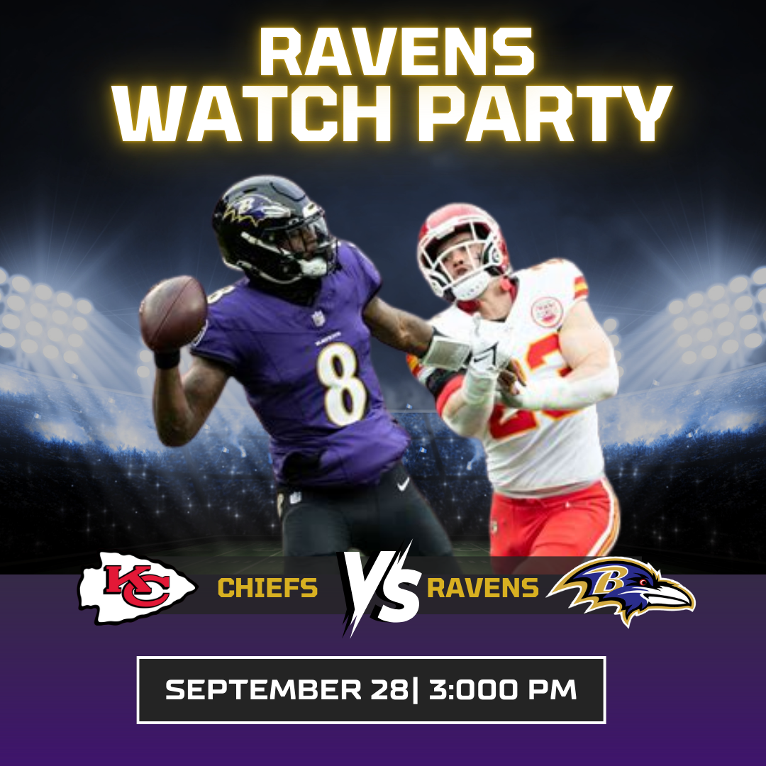 Ravens Watch Party (Ravens vs Chiefs) - Beefalo Bobs Catering